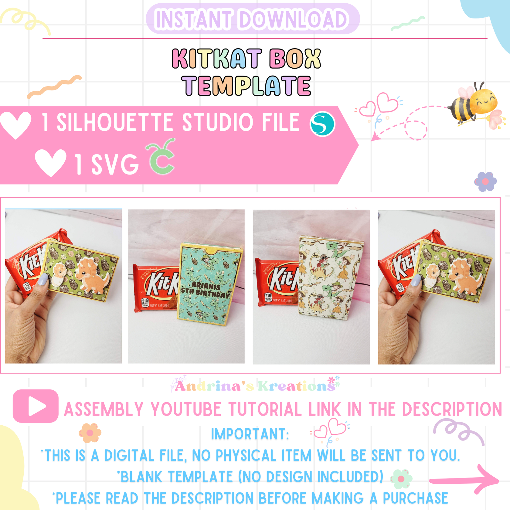 AK Kit Kat Box Template – Andrina's Kreations llc