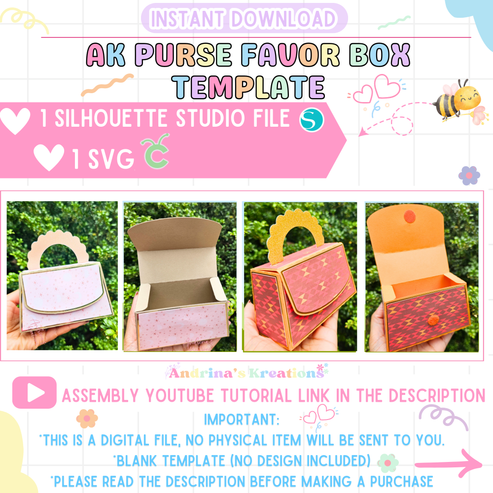 AK Purse Favor Box – Andrina's Kreations llc