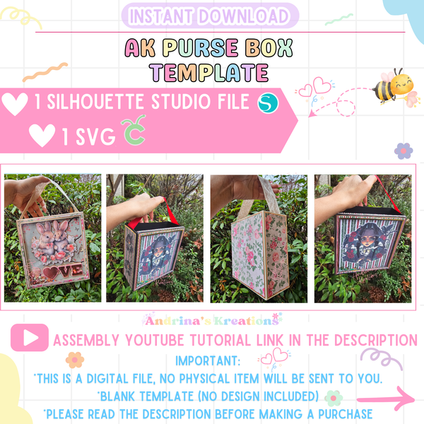 AK Purse Box Template – Andrina's Kreations llc