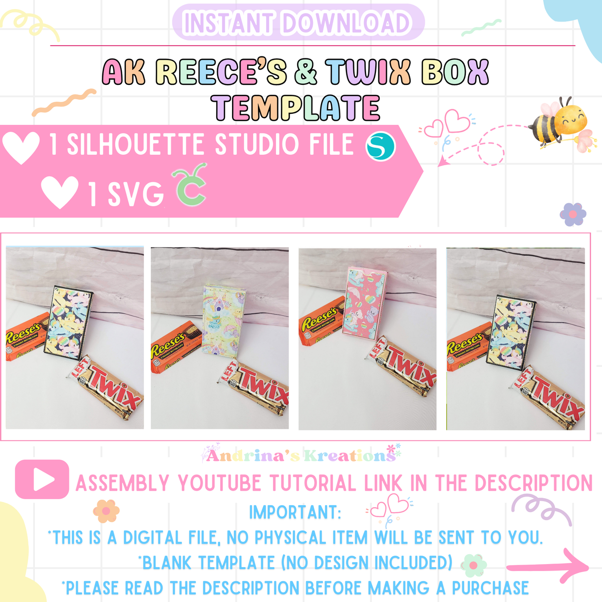AK Reese's & Twix Box Template – Andrina's Kreations llc