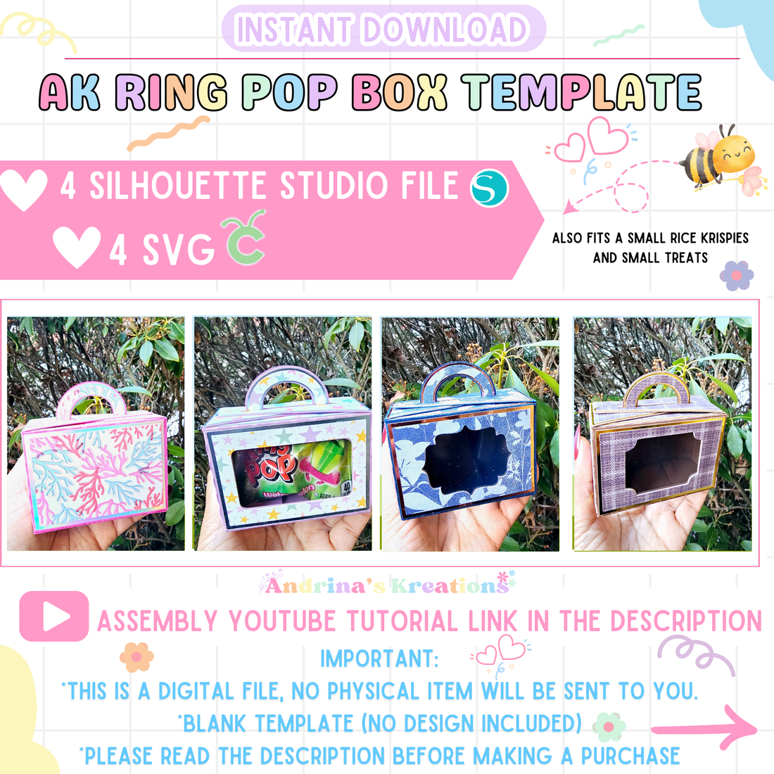 AK Ring Pop Box Template – Andrina's Kreations llc