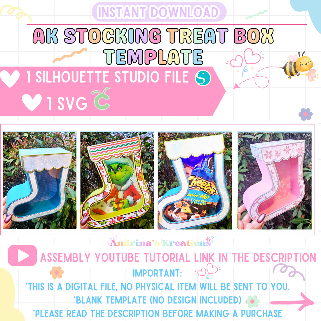 AK Stocking Treat Box Template – Andrina's Kreations llc